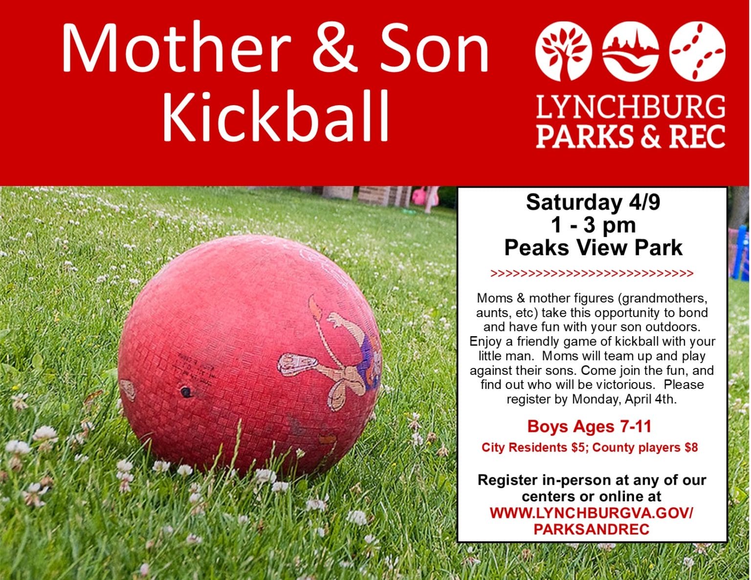 Mother & Son Kickball - LYH – Lynchburg Tourism