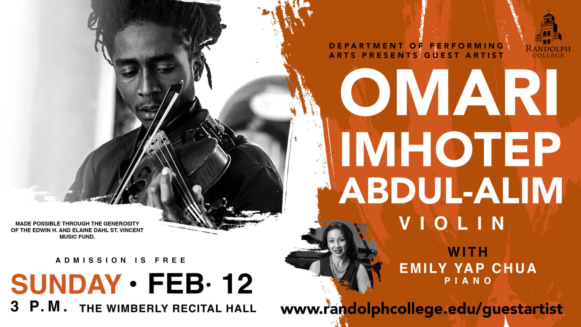 Guest Artist/Faculty Recital: Omari Imhotep Abdul-Alim, violin, and ...