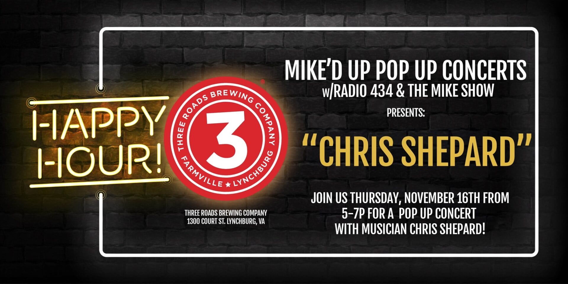 MIKE'd Up Pop Up Concerts Happy Hour - LYH – Lynchburg Tourism