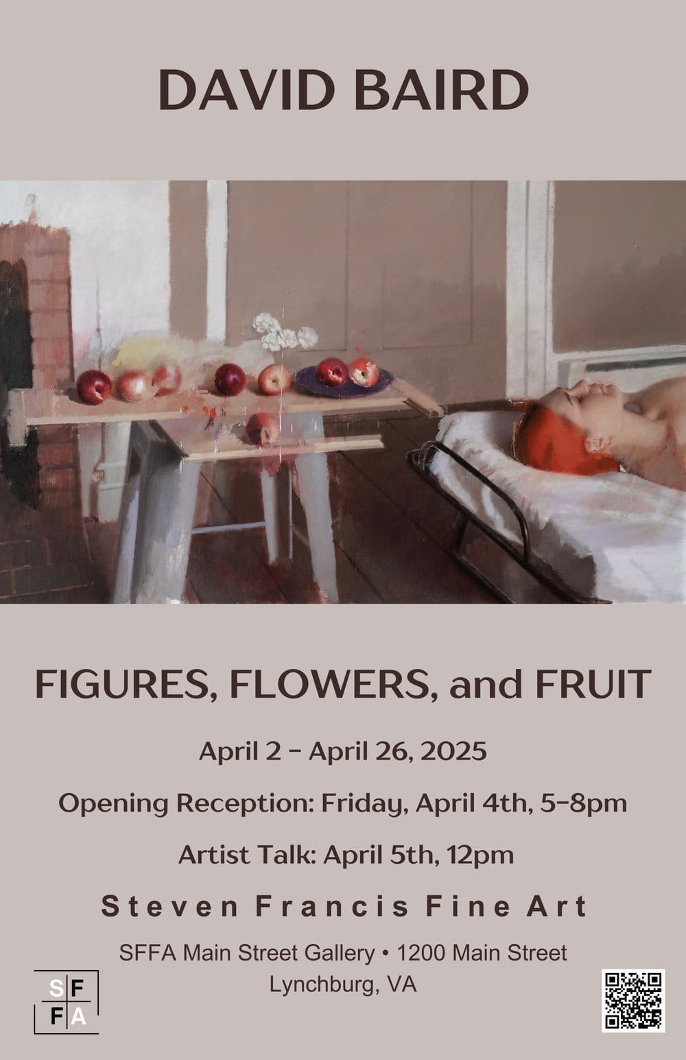Art Exhibit: David Baird, "Figures, Flowers and Fruit" - LYH – Lynchburg Tourism